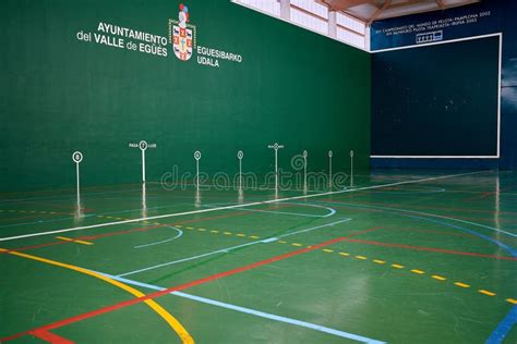 Fronton Court To Practice Indoor Sports Such As Basque Pelota Handball