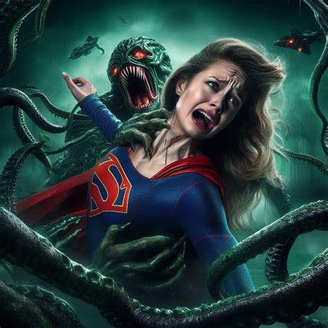 Supergirl In Zombie Tentacle Peril By Necromancer Rev On Deviantart