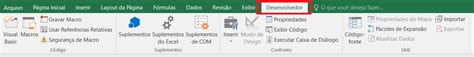 Aprenda A Como Habilitar A Guia Desenvovedor No Excel