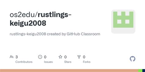 Github Os Edu Rustlings Keigu Rustlings Keigu Created By