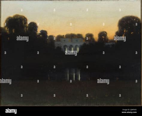 Landscape At Sunset Dąbrowa Dąbrowski Eugeniusz Ludwik 1870 1941