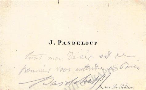 Jules Pasdeloup Autograph Letters Signed Set X 4 Tamino