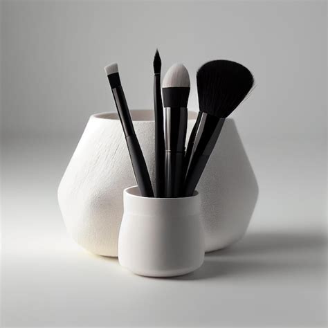 Premium Ai Image Beauty Product Close Up Single Eyeshadow With Brush