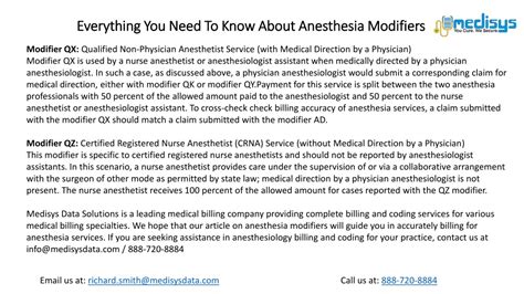 Ppt Everything You Need To Know About Anesthesia Modifiers Powerpoint
