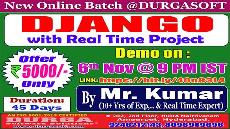 Django Online Training Durgasoft Youtube Django Online Training Durgasoft Youtube