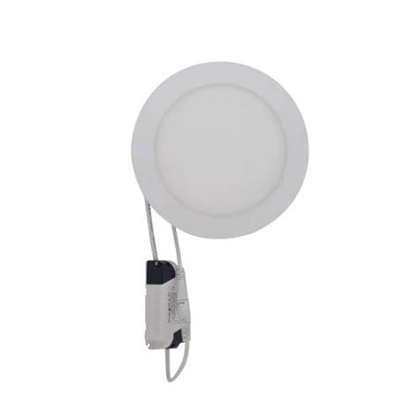 Ceiling Panel Light Aluminum Construction Round Shape White Color Modern Design Suitable