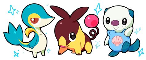 Oshawott Snivy And Tepig Pokemon Drawn By Drill Tail Danbooru
