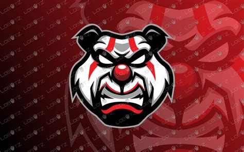 Premade Clown Panda Mascot Logo For Sale Clown Panda Esports Logo