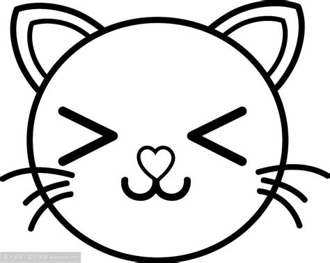 小猫头饰简笔画图片 小猫头饰的图片 苗苗知道