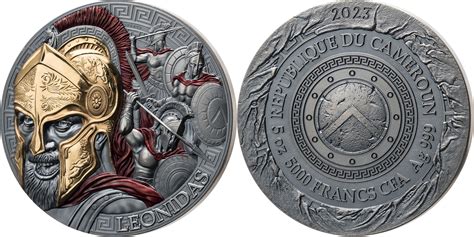 Leonidas Great Commanders Oz Silver Coin Francs Cameroon