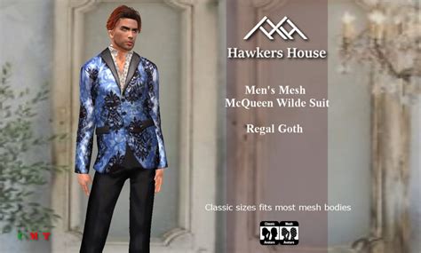 Second Life Marketplace Hh Mens Mesh Mcqueen Wilde Suit Regal Goth