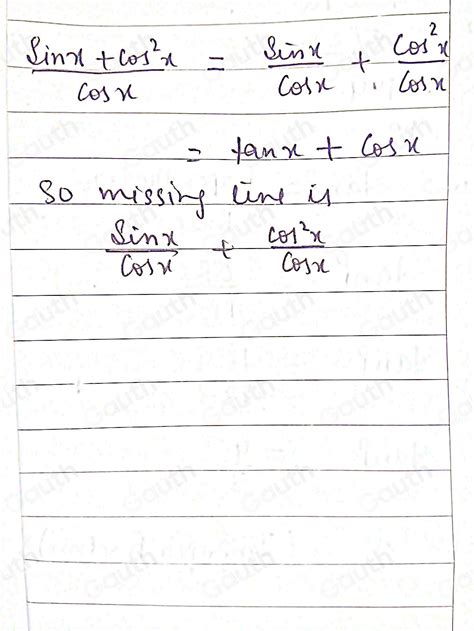Solved Sin X Cos 2x Cos X Tan X Cos X Here Is The Proof Of Sin