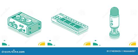 Portable Midi Controller Slim And Sleek Design For Minimalist Mini Synth Royalty Free Stock