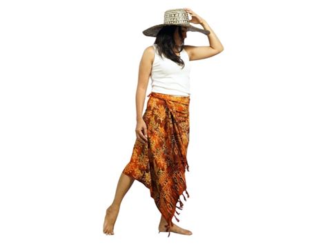 Orange Sarong Red Sarong Coral Sarong Handmade Sarong Etsy