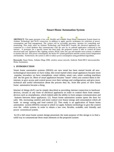 Smart Home Automation System Iau Pdf Home Automation Photovoltaic System