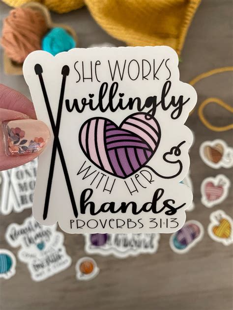 Knitting Stickersknitting Sticker Pack Artsy Arthurshydro Etsy