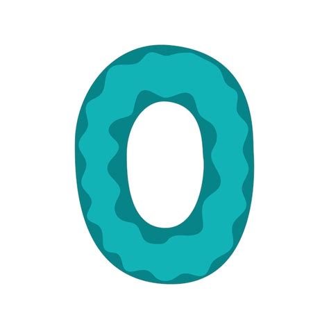 Premium Vector The Number Zero Is Made In The Cute Form 0 Isolated On A White Background