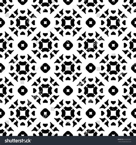 Vector Monochrome Seamless Pattern Subtle Geometric Stock Vector
