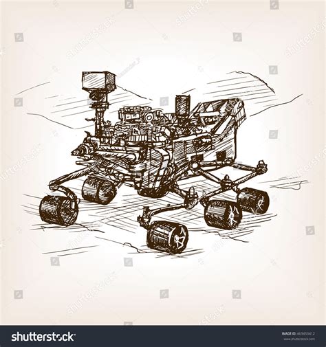 Mars Rover Sketch Style Vector Illustration Stock Vector Royalty Free