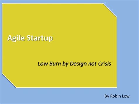 Agile Startup Ppt