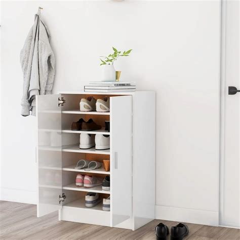 Möbelando Schuhschrank 3008368 Lxbxh 60x35x92 Cm In Hochglanz Weiß