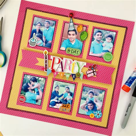 Easy Birthday Scrapbook Page Birthday Scrapbook Easy Diy Crafts