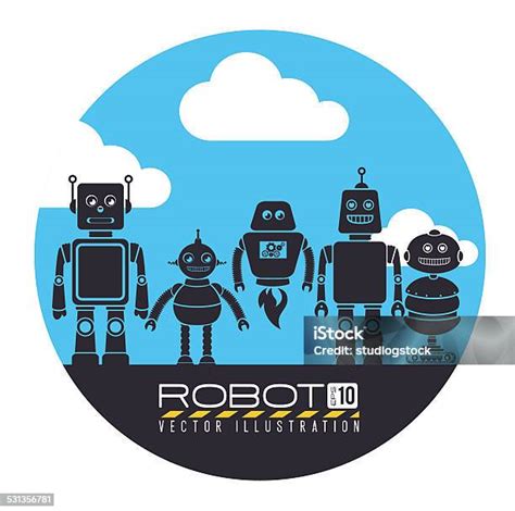 Desain Robot Ilustrasi Vektor Ilustrasi Stok Unduh Gambar Sekarang