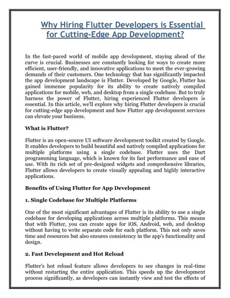 ppt why hiring flutter developers is essential for cutting edge app