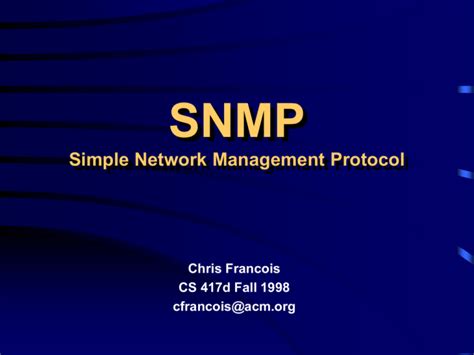 snmp simple network management protocol