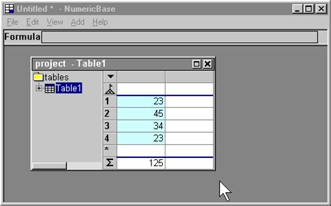 Numericbase Object Oriented Spreadsheet Entering Data