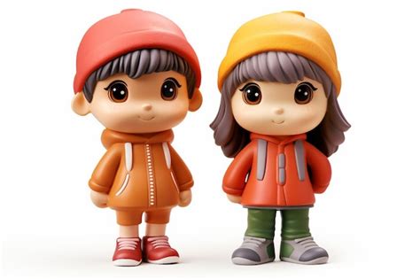 Lily Bella Cartoon On A White Background Premium Ai Generated Image