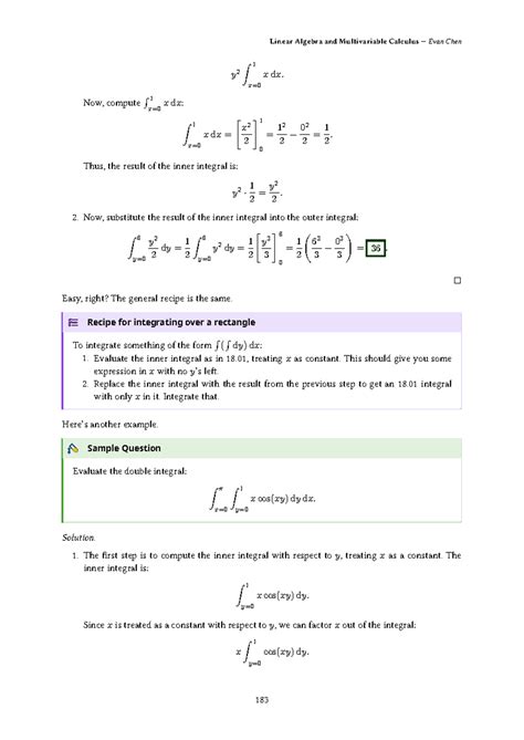 Calculus Notes Summary Linear Algebra And Multivariable Calculus Part