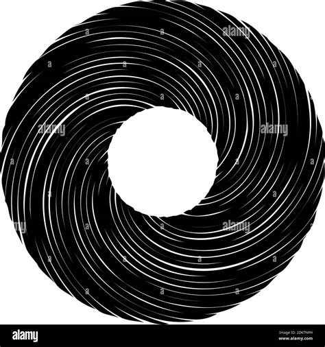 Circular Spiral Swirl Twirl Design Element Concentric Radial And Radiating Burst Of Lines