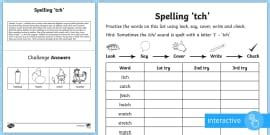 Tch Trigraph Phoneme Spotter Story Phonics