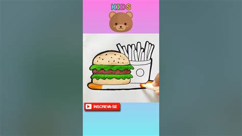 Como Desenhar E Colorir Comida De Forma Simples E Divertida Shorts