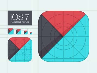 iOS7 图标模板PSD iOS7 icon template 设计达人