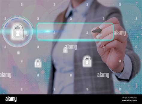 Graphics Padlock For Web Data Information Security Application System