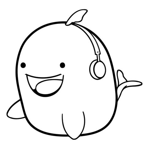 Premium Vector Cute Cartoon Whale Character Vector Illustration Cute