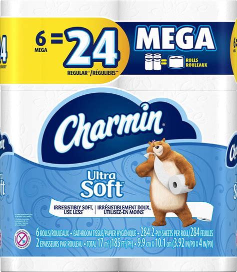 Charmin Ultra Soft Toilet Paper Mega Rolls 6 Count