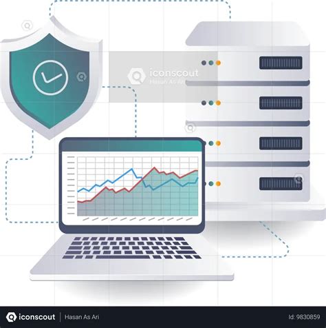 Computer Server Data Security Analysis Illustration Free Download Business Illustrations