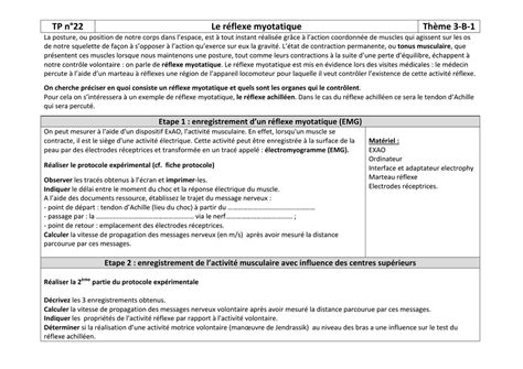 TP 22 le réflexe myotatique