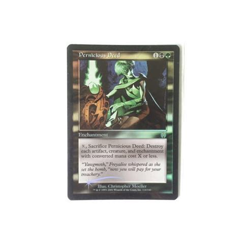 Pernicious Deed Foil Apocalypse Magic The Gathering Mtg Hobbies