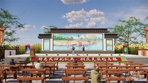 新中式乡村戏台su模型下载【id1117928306】 花瓣网