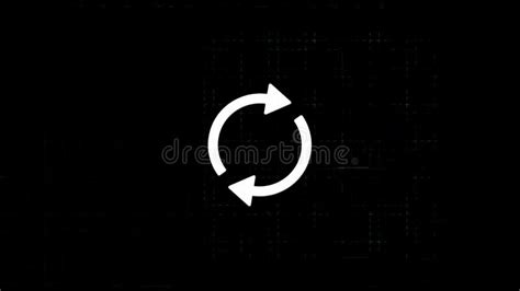 Recycle Symbol Icon With Glitch Art Effect Retro Futurism 80s 90s Dynamic Wave Style Stock