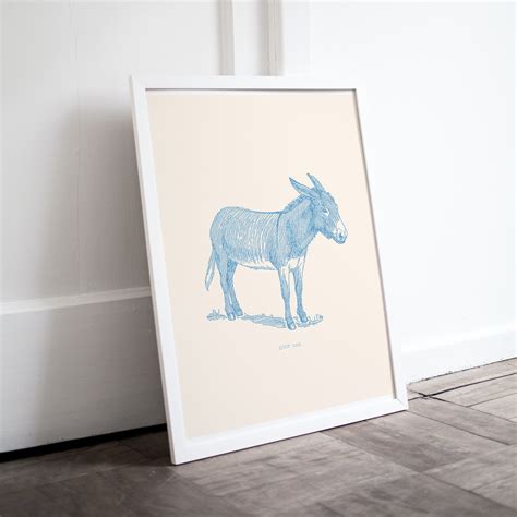 Vintage Nice Ass Poster Funny Donkey Print Retro Digital Download