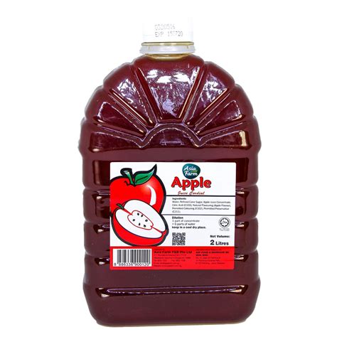 Apple Juice Cordial 2 Litre Asia Farm