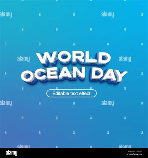 World Ocean Day Poster Celebration Vector Illustration Stock Vector