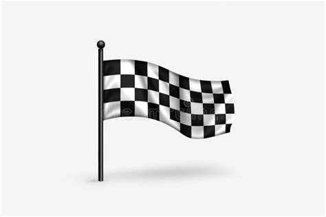 A Black And White Checkered Flag Waving In The Wind Suitable For