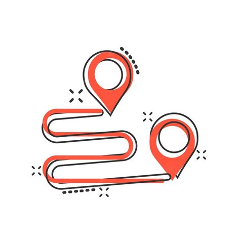 Premium Vector Move Location Icon In Comic Style Pin Gps Vector