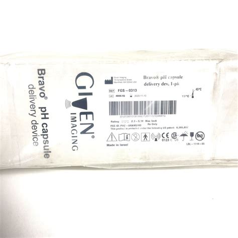 New Given Imaging Ref Fgs 0313 Bravo Ph Capsule Delivery Deviceb Exp